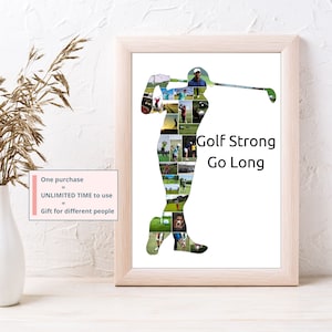 Custom Golf Photo Collage Template Personalized Golf Gifts for Men ...