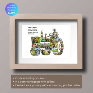 Custom Farmer Photo Collage Template Personalized Farming Gift for ...