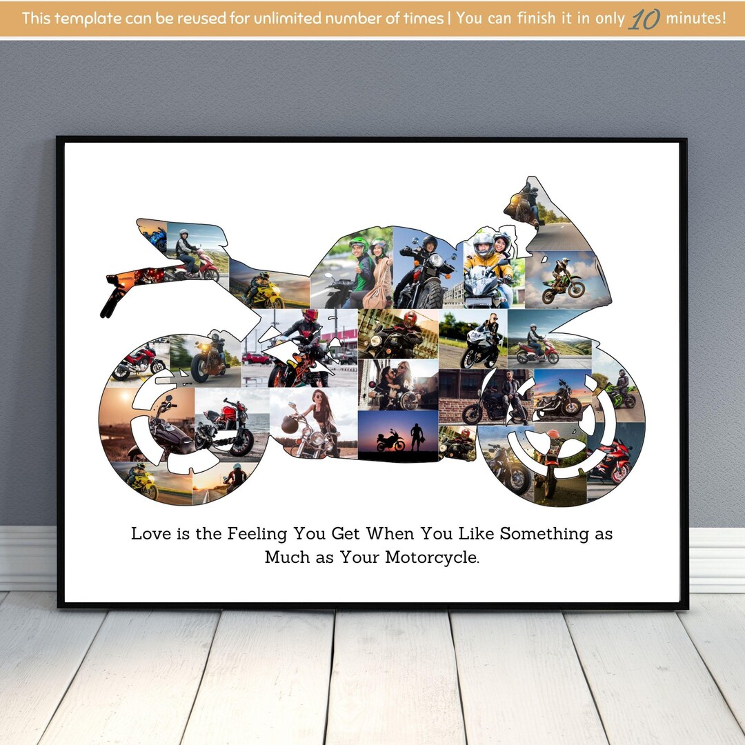 Custom KTM Motorcycle Gift Motorcycle Photo Collage Template Gift for ...