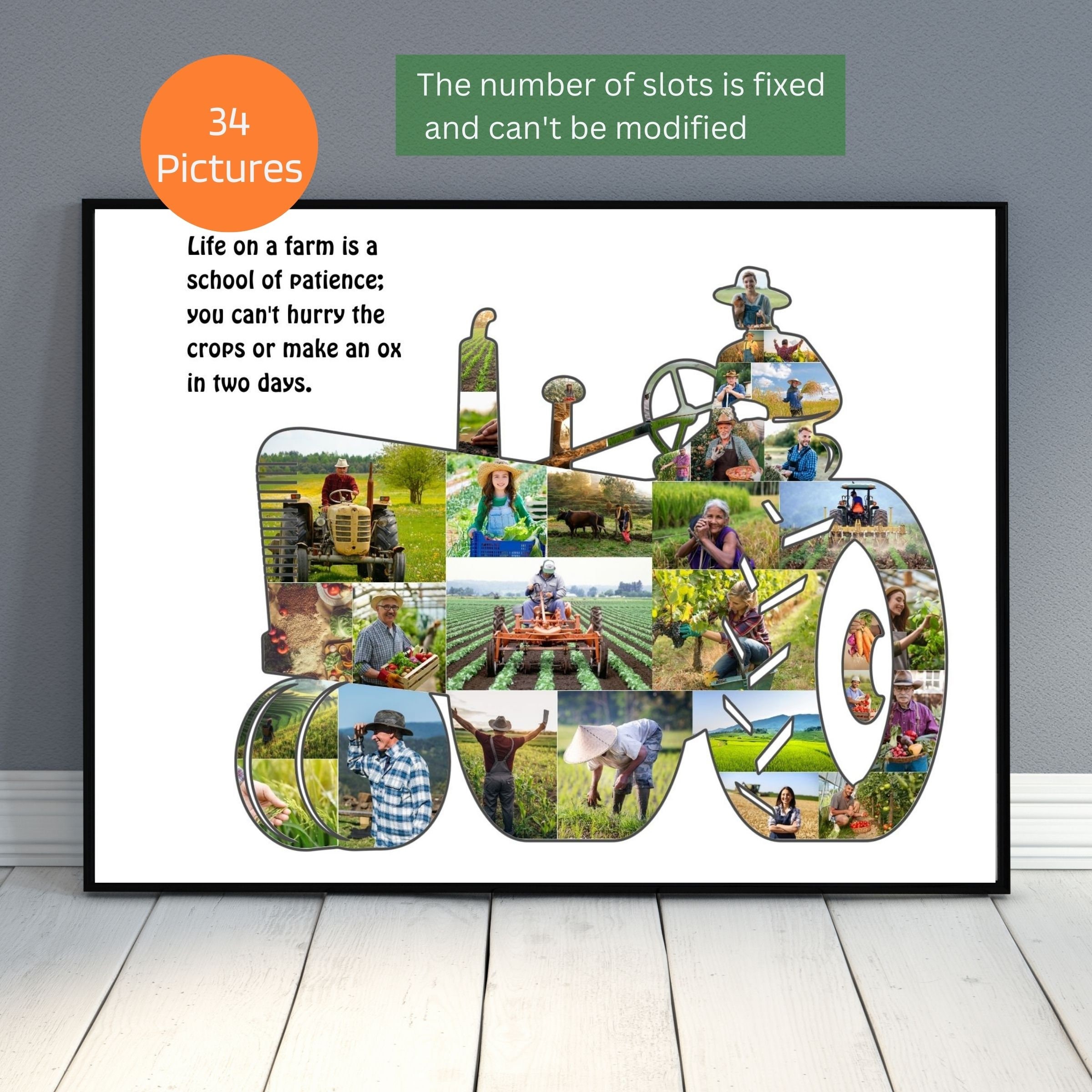 Custom Farmer Photo Collage Template Personalized Farming Gift for ...