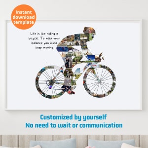 Personalized Cycling Photo Collage Template Custom Cycling Gifts for ...