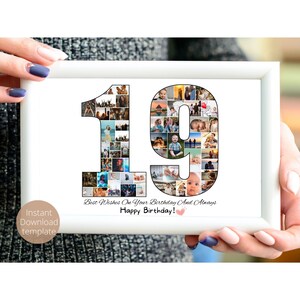 19th Birthday Photo Collage Personalized 19th Picture Collage - Etsy