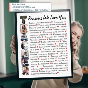 Personalized Teacher Photo Collage Template Editable Teacher ...