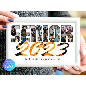 Custom Senior 2023 Photo Collage Template, Personalized Graduate High ...