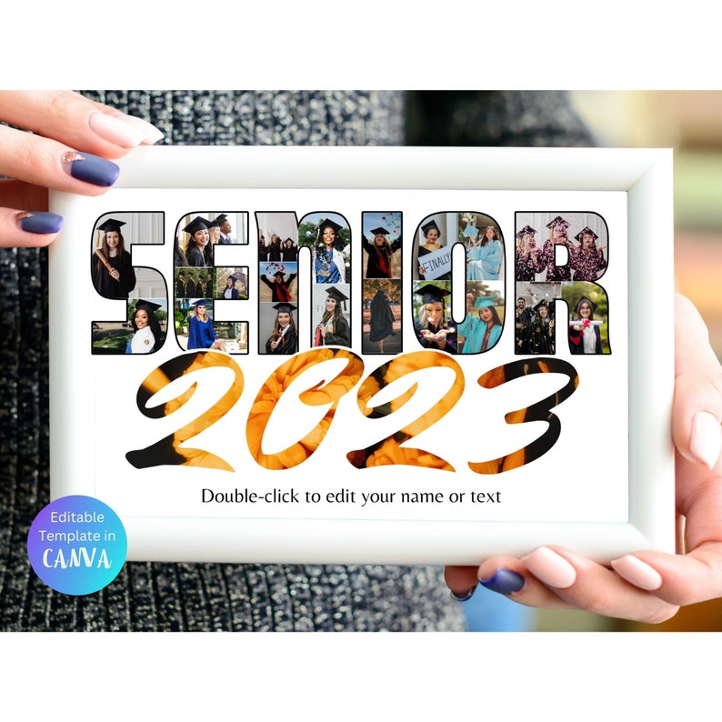 Custom Senior 2023 Photo Collage Template Personalized - Etsy