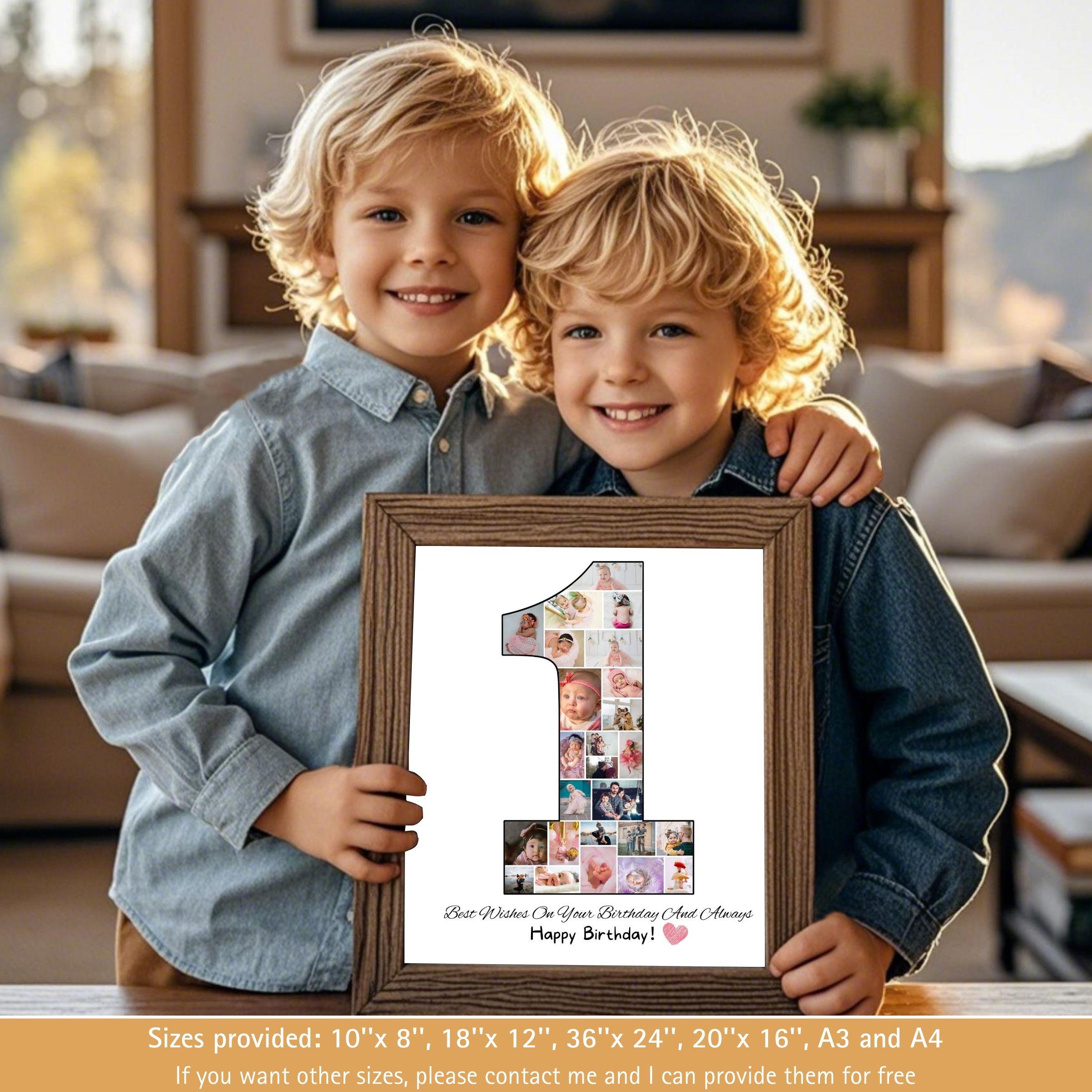Custom 1st Birthday Photo Collage Personalized 1st Collage Template ...