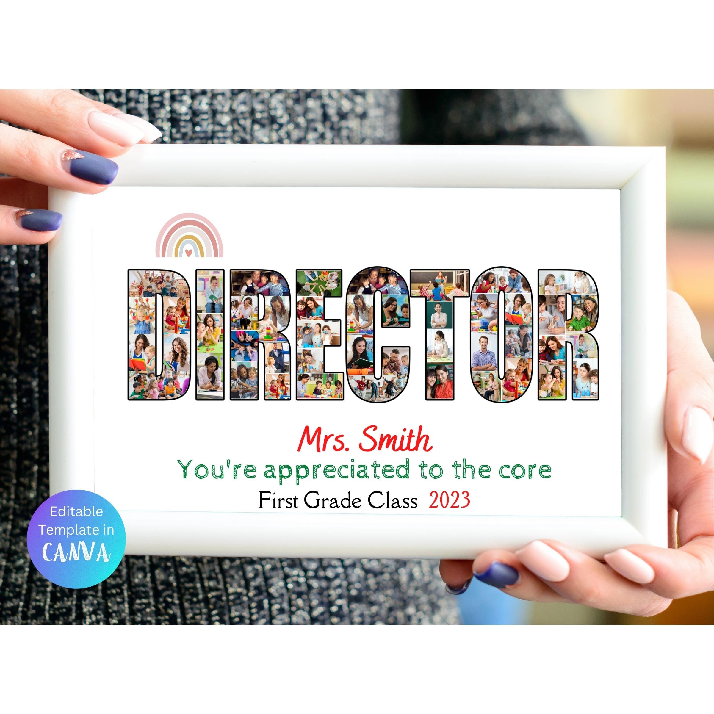 Personalized Director Photo Collage Template Persoanlized - Etsy