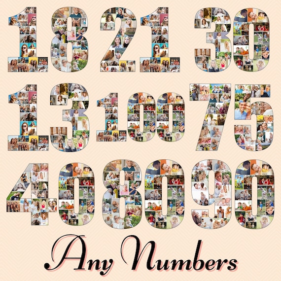 PRINTABLE Custom Any Number Photo Collage Personalized - Etsy