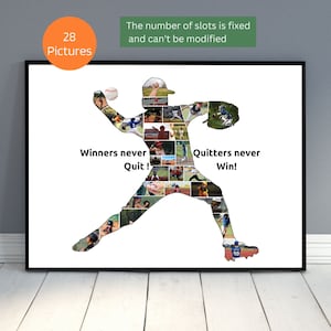 Custom Baseball Photo Collage Template Personalized Baseball Senior ...