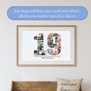 19th Birthday Photo Collage, Personalized 19th Picture Collage Template ...