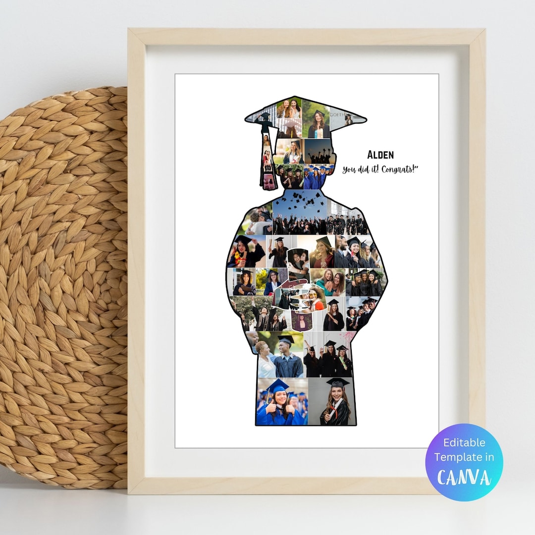 Custom Graduate Student Photo Collage Template Personalized Graduation ...