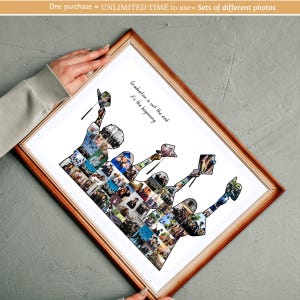 Custom Graudation Photo Collage Template Class of 2025 Graduation Gift ...