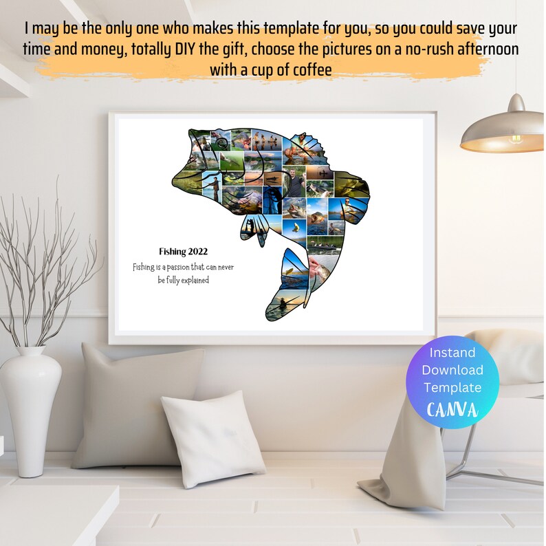 Custom Bass Fish Photo Collage Template, 29 Pictures Collage, Fishing ...