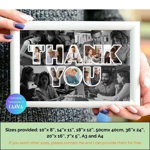 Custom Thank You Photo Collage Template Gift for Mentor - Etsy