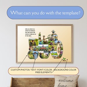 Custom Farmer Photo Collage Template Personalized Farming Gift for ...