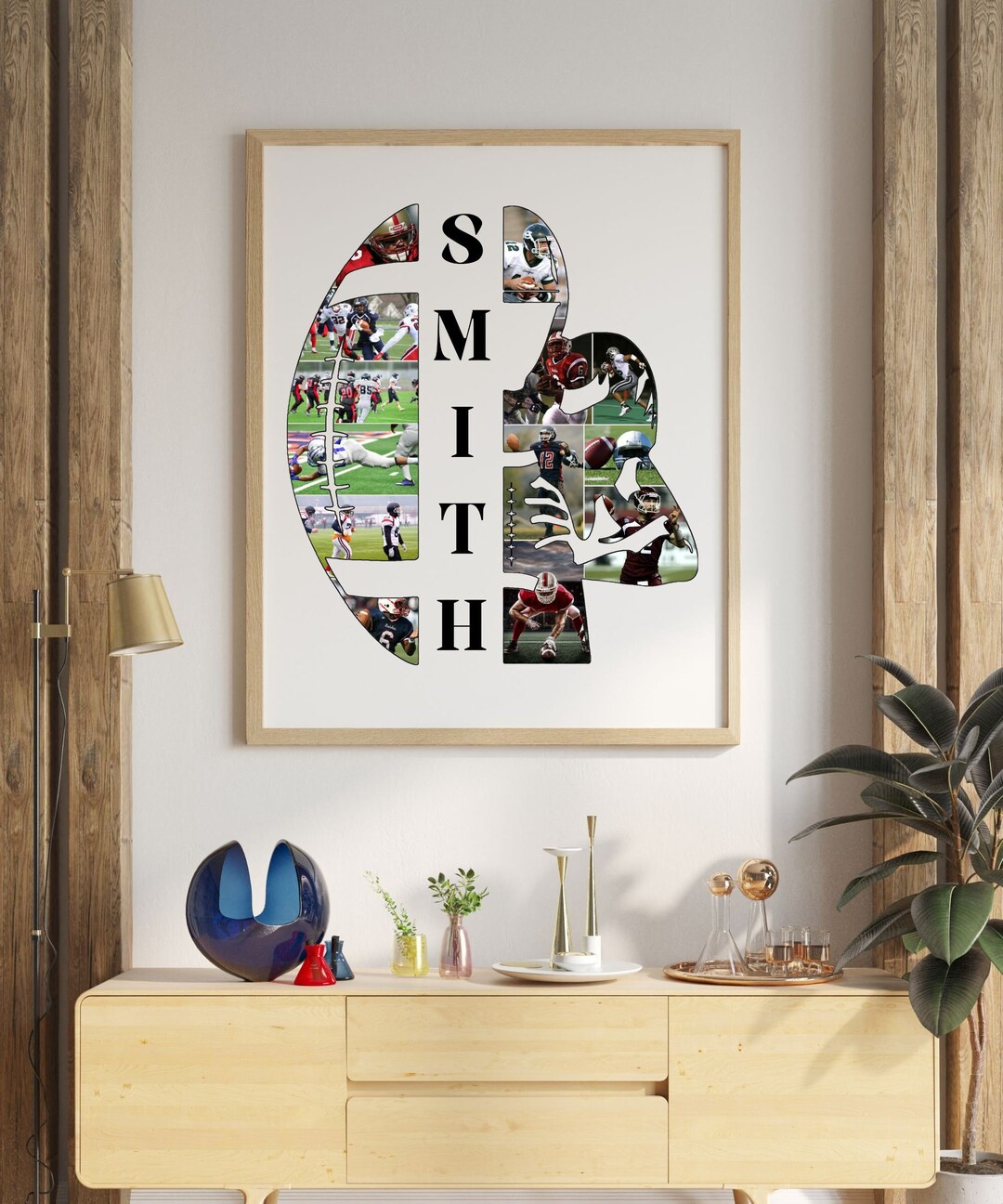 Custom American Football Photo Collage Template American - Etsy