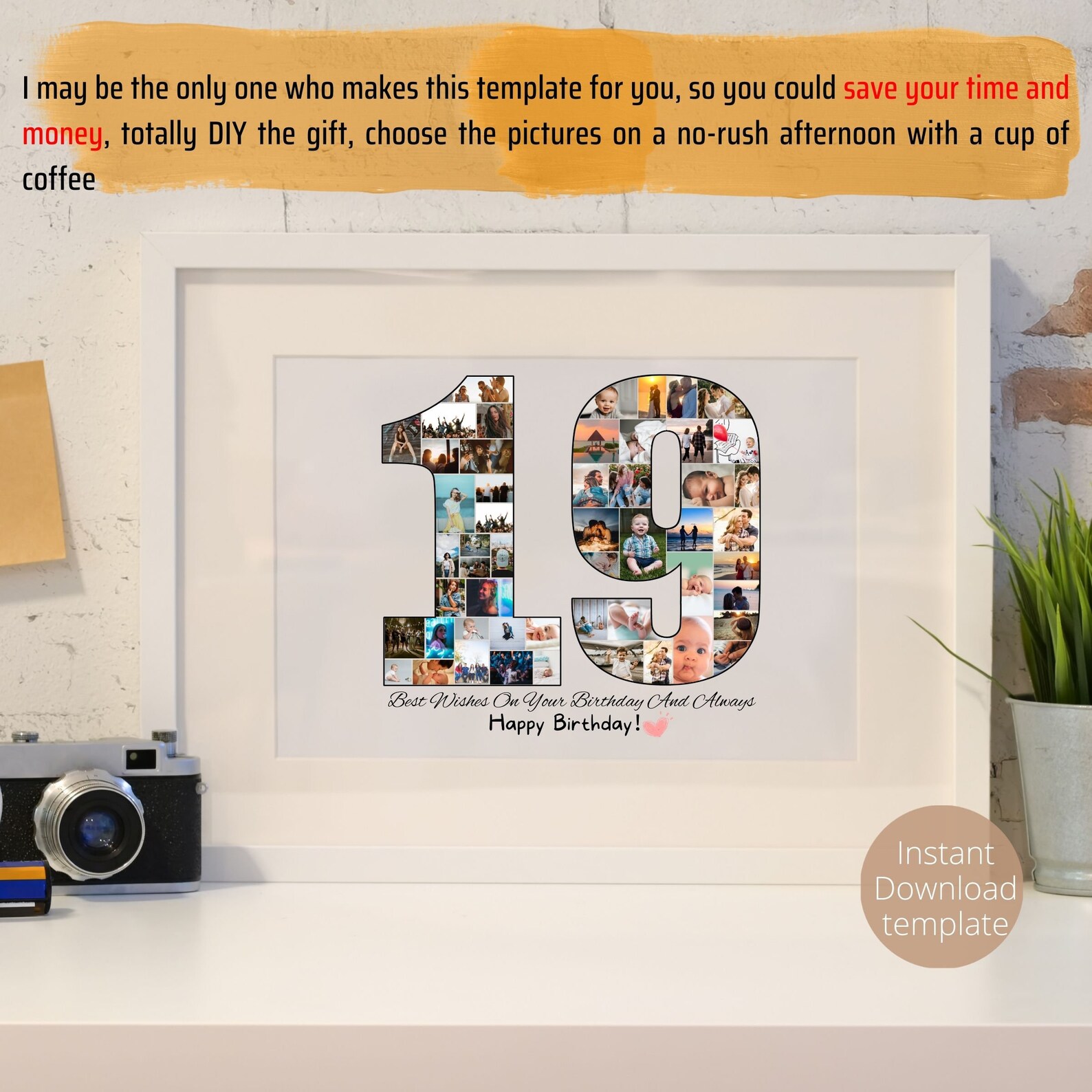 19th Birthday Photo Collage Personalized 19th Picture Collage - Etsy