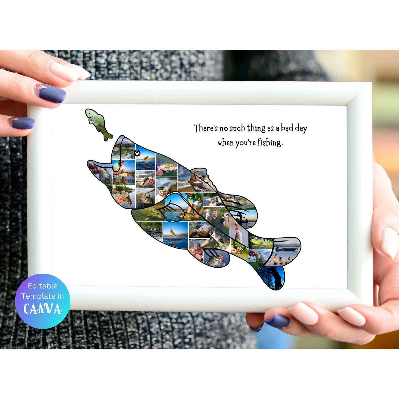 Custom Bass Fish Photo Collage Template 30 Pictures Collage - Etsy