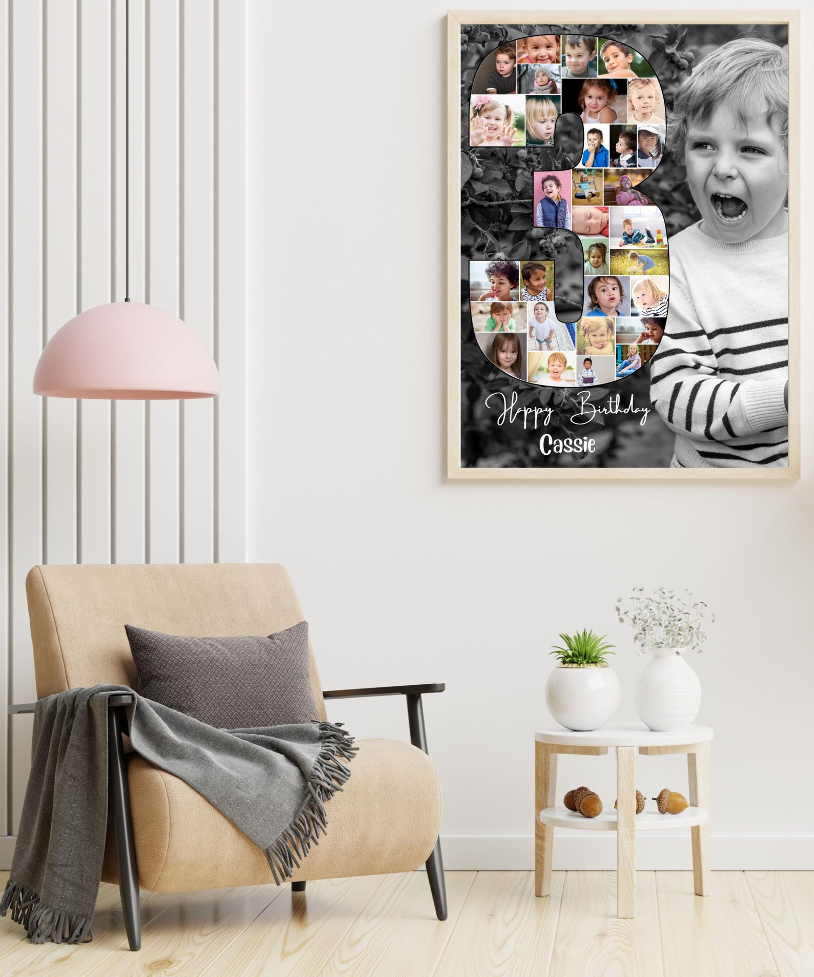 Custom 32 Photos Baby 3rd Birthday Gift Custom Third Birthday - Etsy