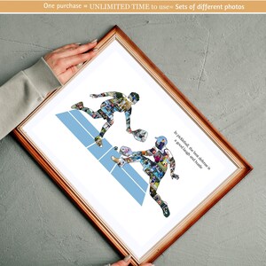 Personalized Men's Doubles Pickleball Photo Collage Template Pickleball ...