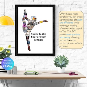Personalized Dancing Girl Photo Collage Template Custom Gift for Dancer ...