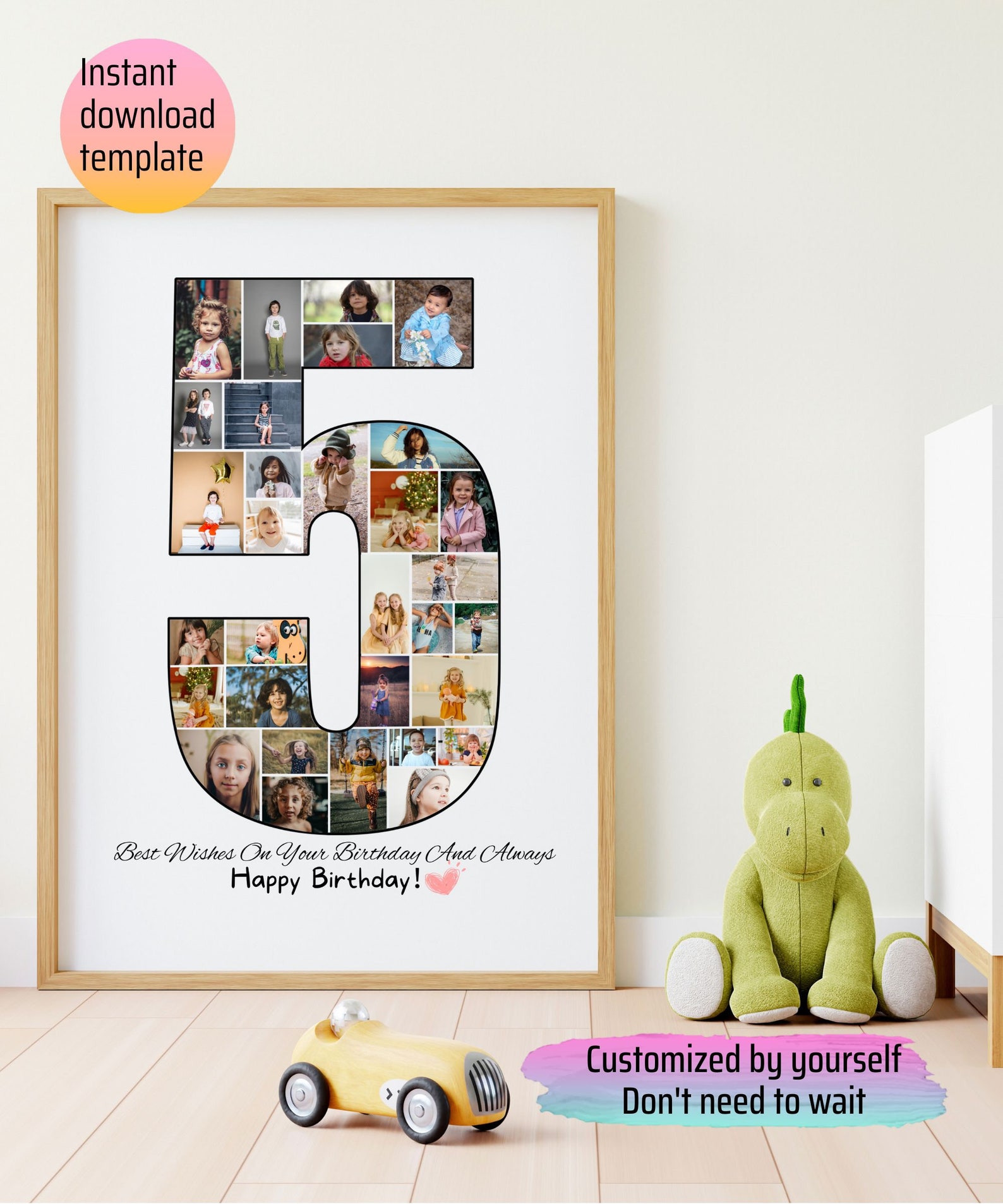 Custom 5th Birthday Photo Collage Personalized 5th Picture - Etsy