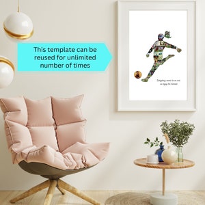 Custom Football Photo Collage Template Gifts for Soccer Women - Etsy