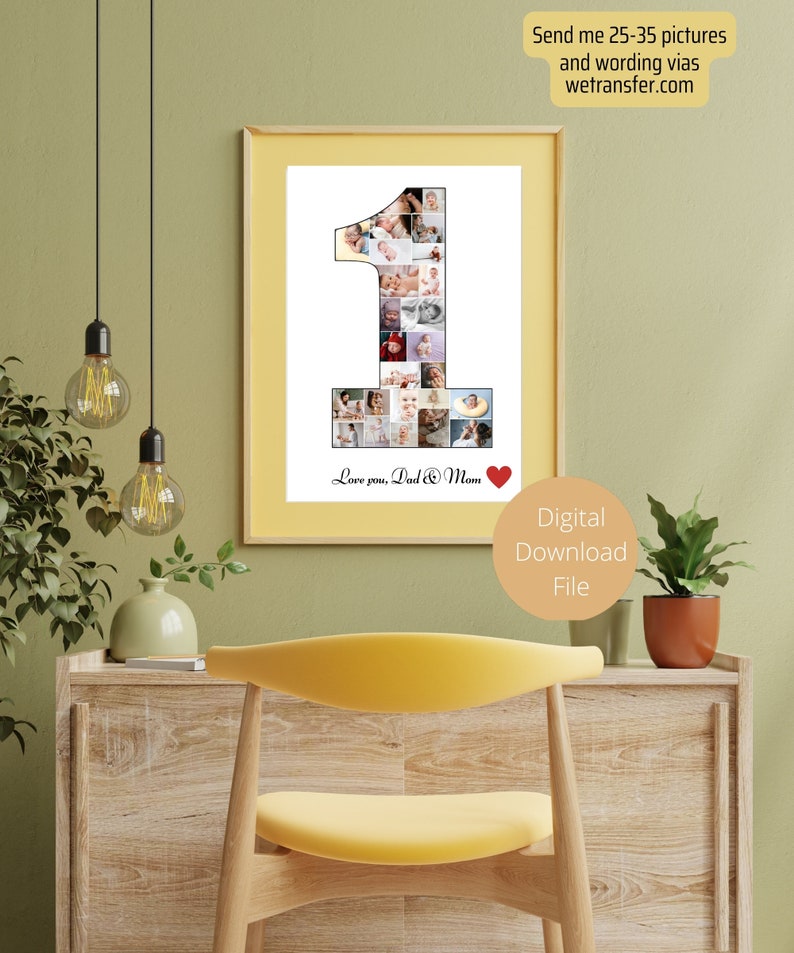 Custom Any Number Photo Collage Printable Collage - Etsy