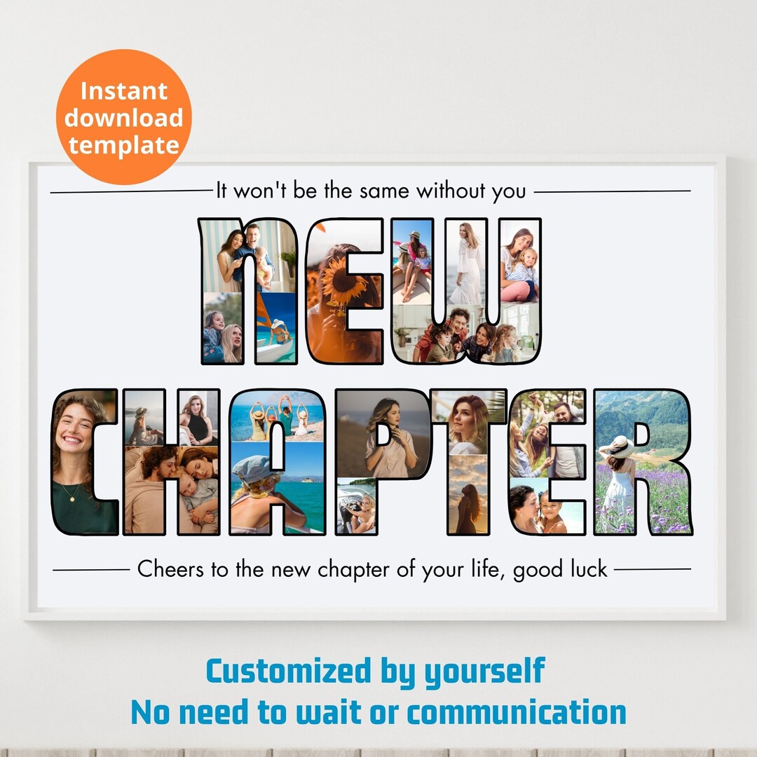 Custom New Chapter Photo Collage, 21 Pictures Canva Template ...
