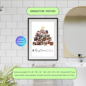 Christmas Tree Shape Collage Template Custom Christmas Photo Collage ...