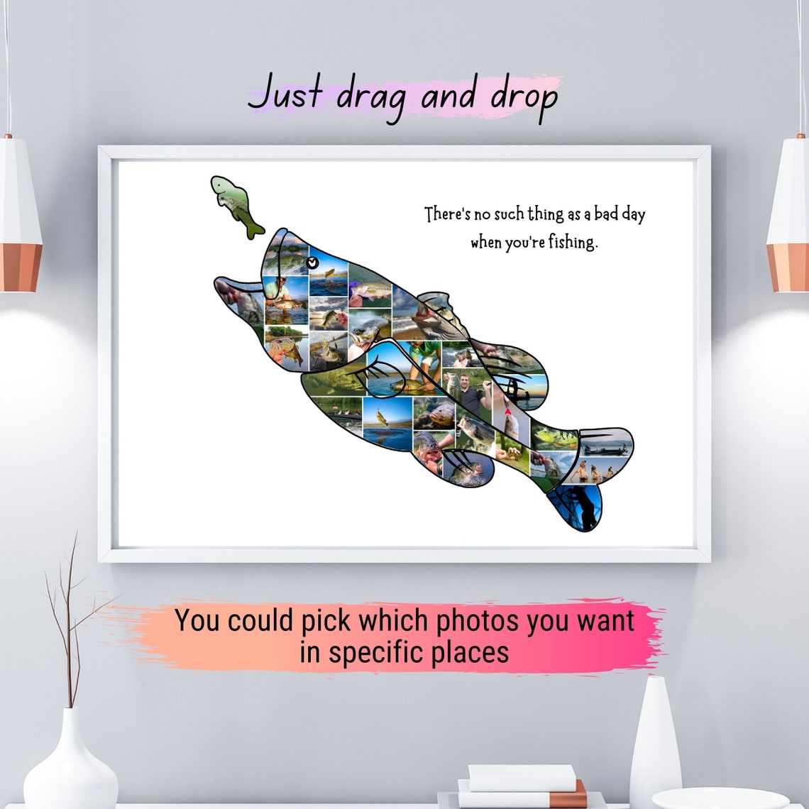 Custom Bass Fish Photo Collage Template 30 Pictures Collage - Etsy