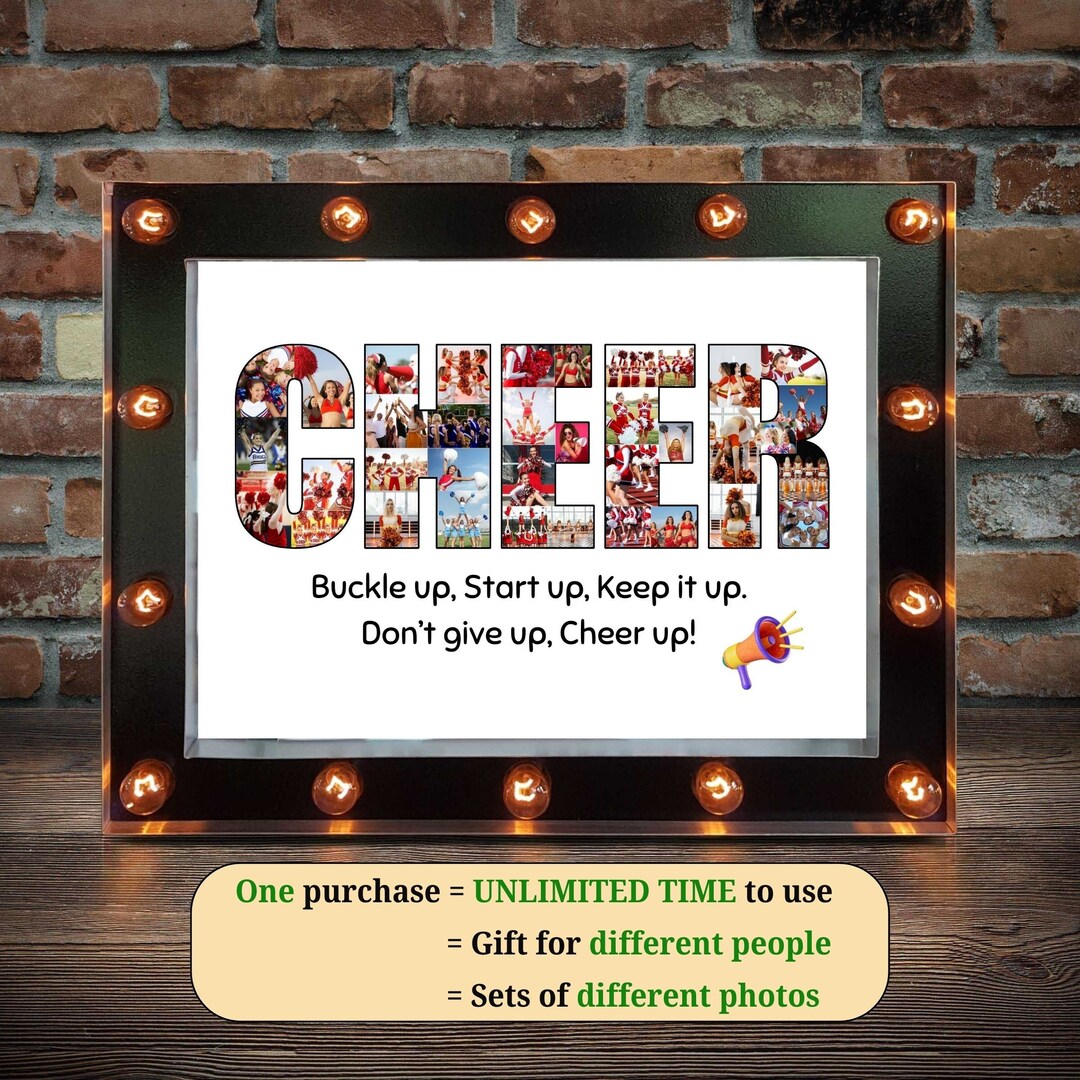 Custom Cheer Collage Template Cheer Team Photo Collage Personalized ...