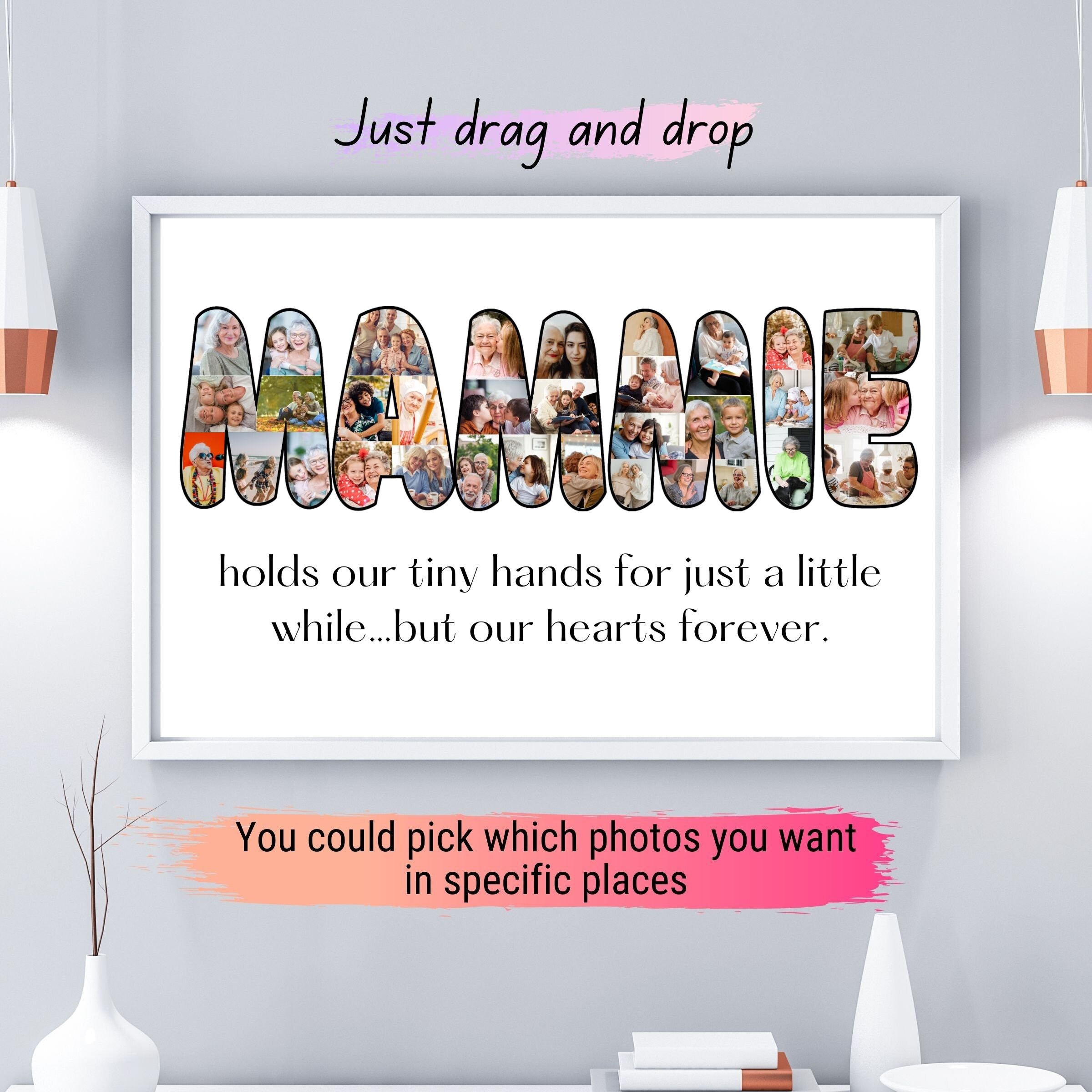 Custom Mammie Photo Collage Template, Printable 33 Pictures Collage for ...