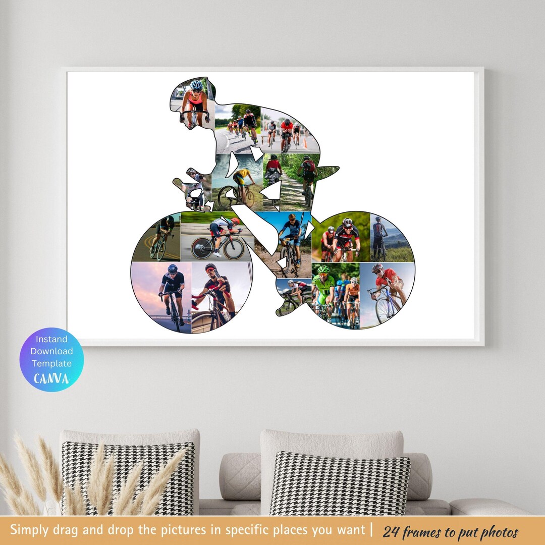 Personalized Cycling Photo Collage Template Custom Cycling Gifts for ...