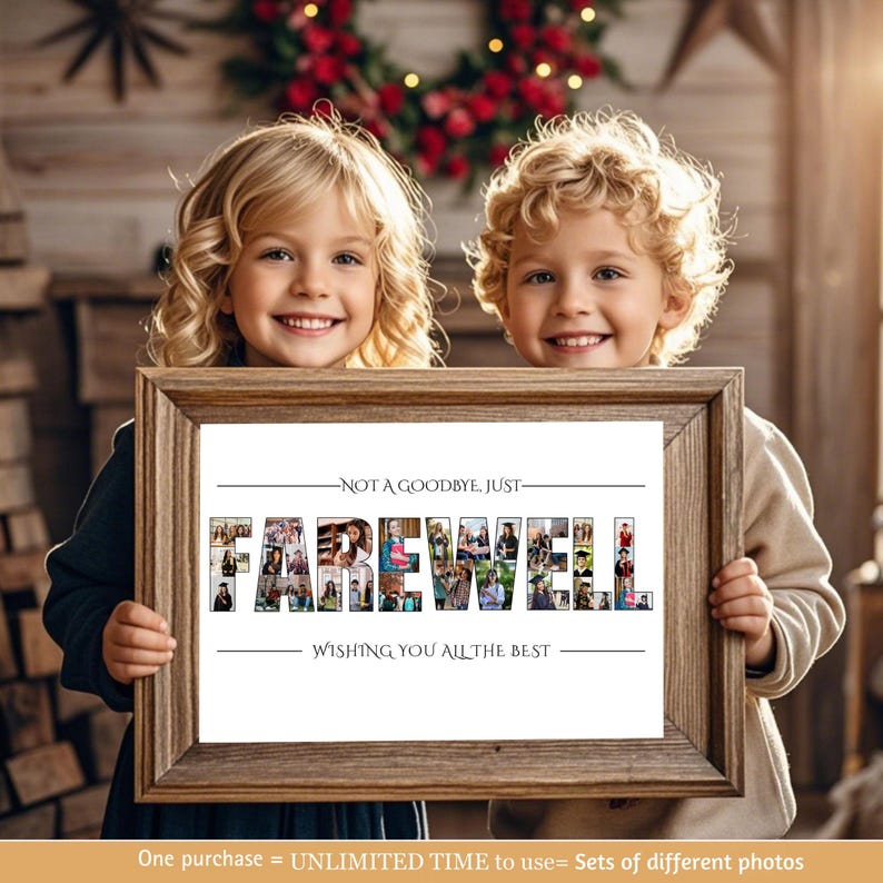 Personalized Farewell+ Teacher Photo Collage Templates Printable ...