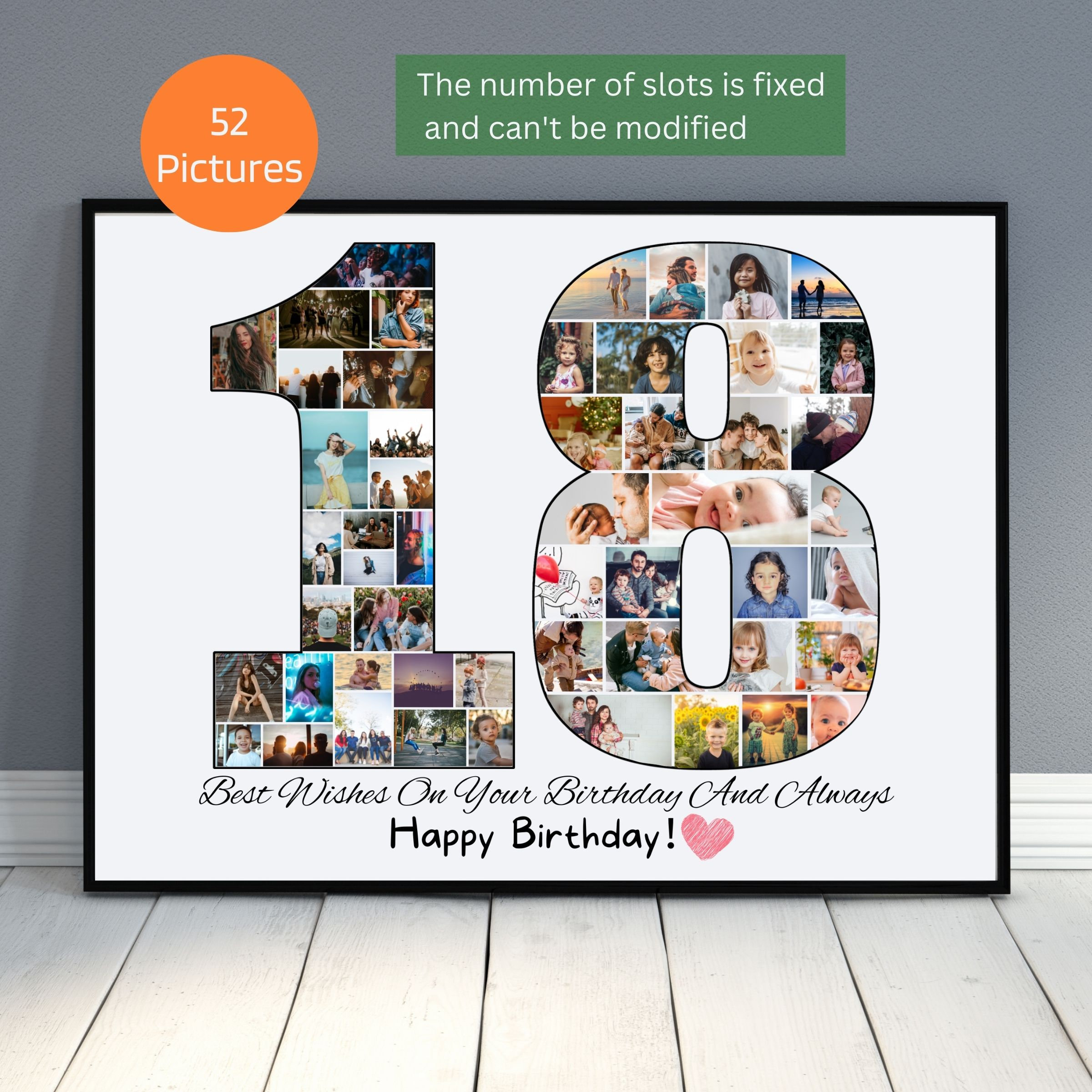 18th Birthday Photo Collage Template Personalized Picture - Etsy Australia