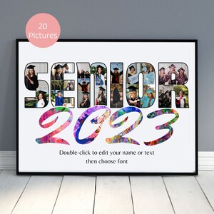 Custom Senior 2023 Photo Collage Template, Personalized Graduate High ...