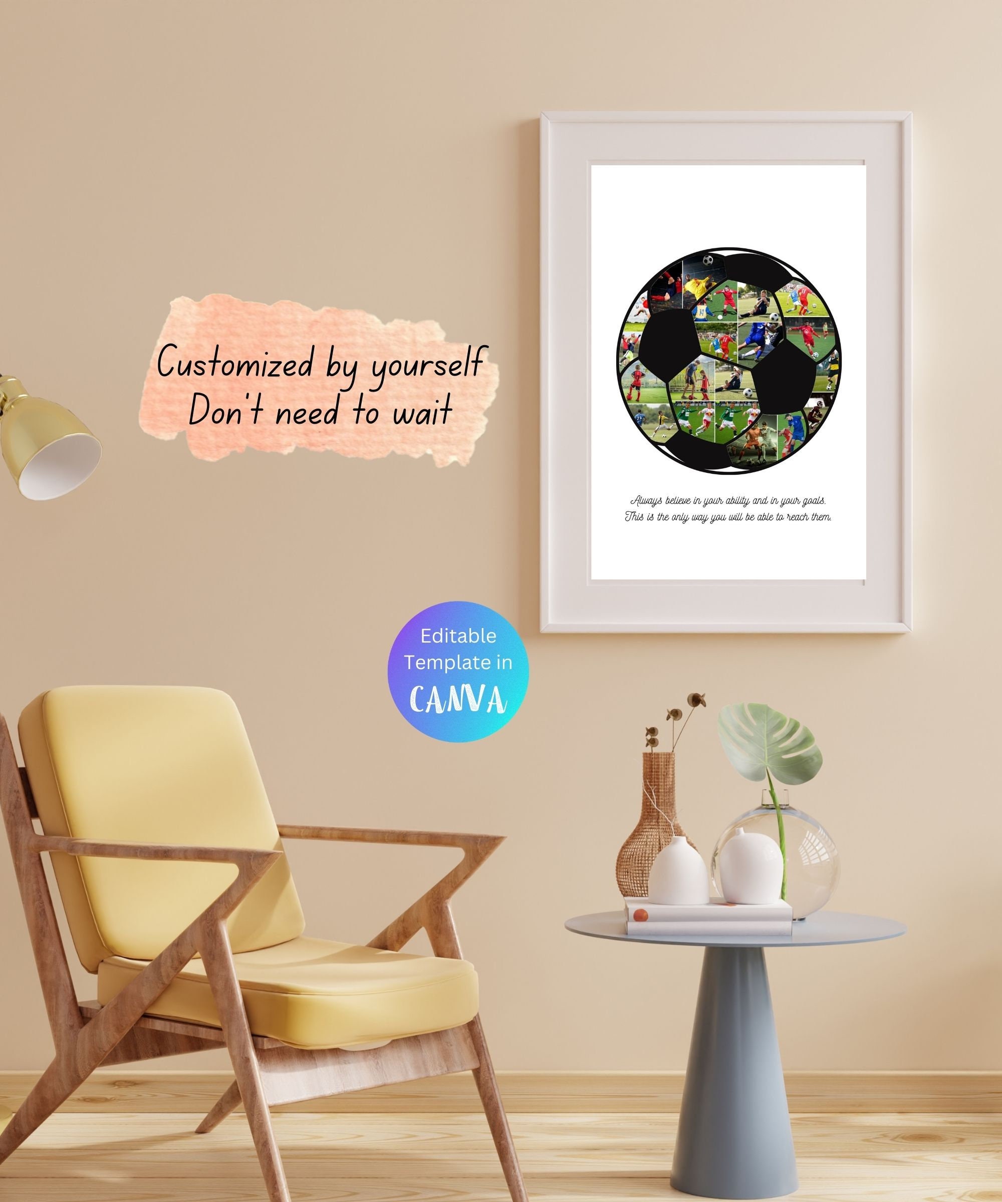 Custom Football Photo Collage Template Printable 20 Pictures - Etsy ...