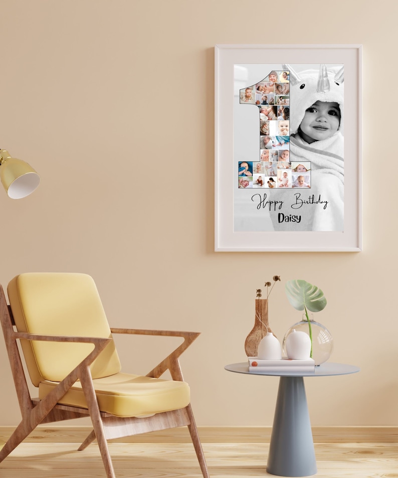 Custom 27 Photos Baby 1st Birthday Gift, Custom First Birthday Photo ...