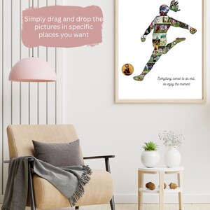 Custom Football Photo Collage Template Gifts for Soccer Women - Etsy
