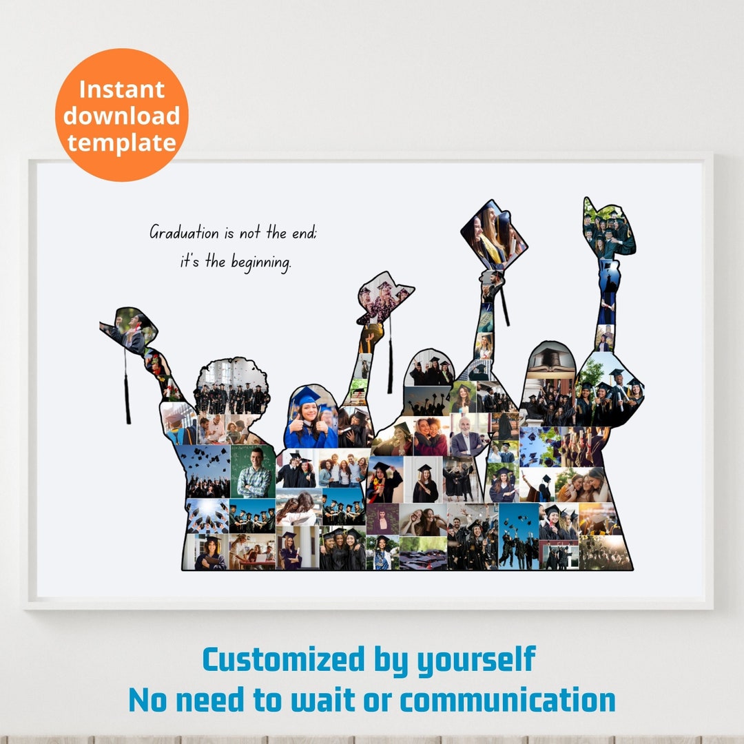 Custom Graudation Photo Collage Template, 63 Pictures Collage ...