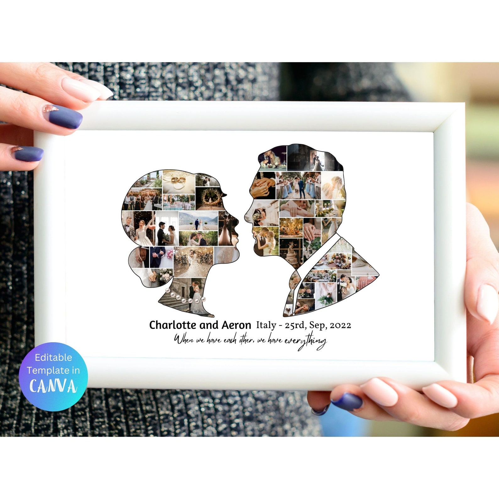 Custom Wedding Photo Collage Template Personalized Wedding Photo Album ...