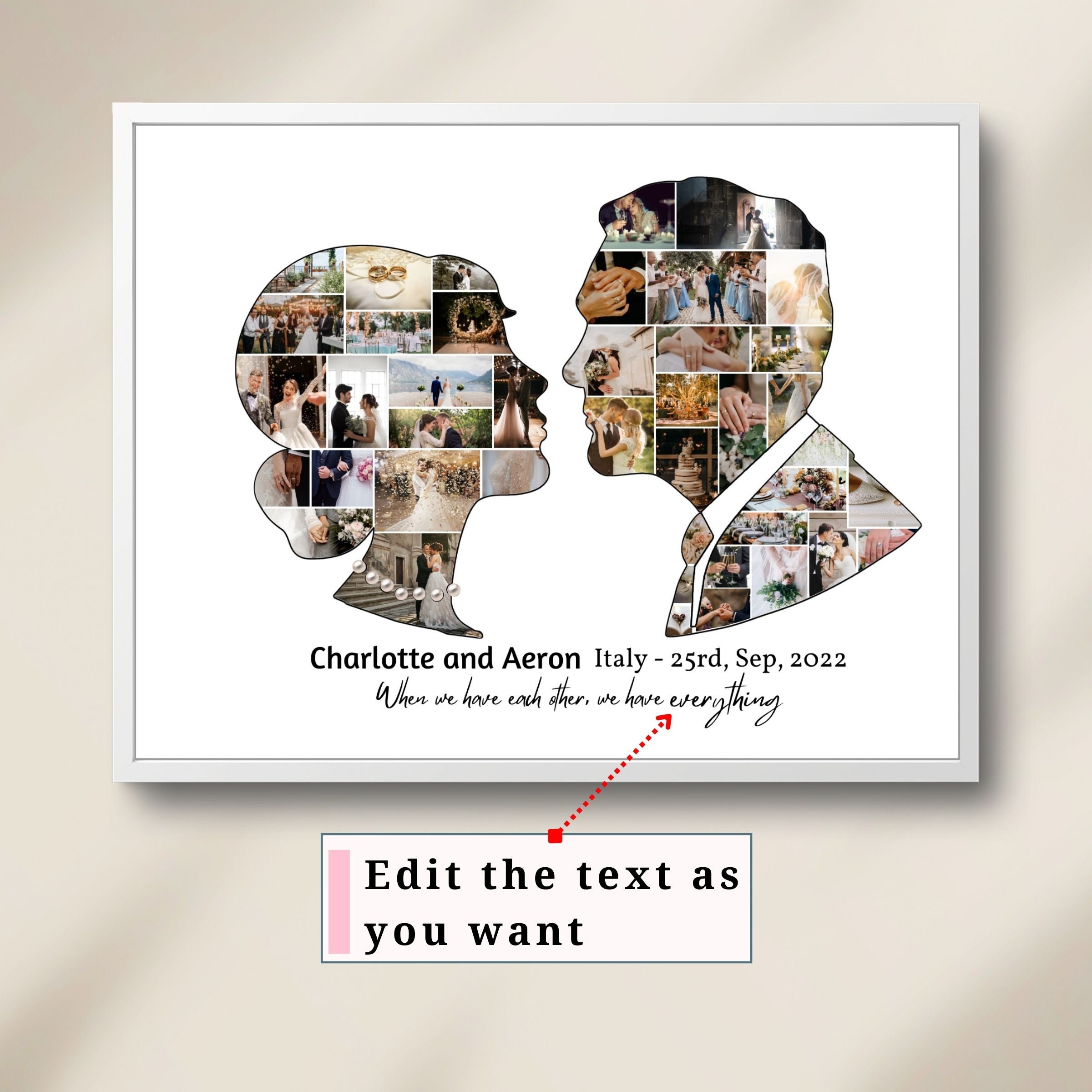 Custom Wedding Photo Collage Template Personalized Wedding Photo Album ...