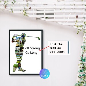 Custom Golf Photo Collage Template Personalized Golf Gifts for Men ...