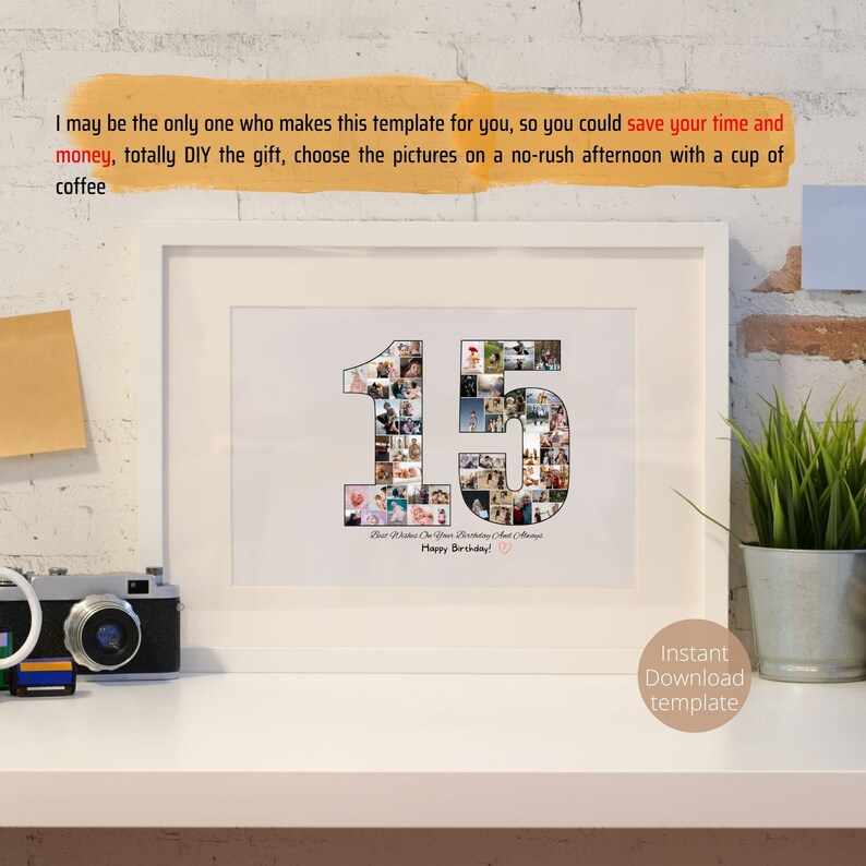 Custom 15th Birthday Photo Collage Personalized 15th Picture - Etsy