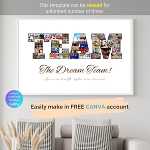 Custom Team Photo Collage Template Personalized Sport Team Collage Gift ...