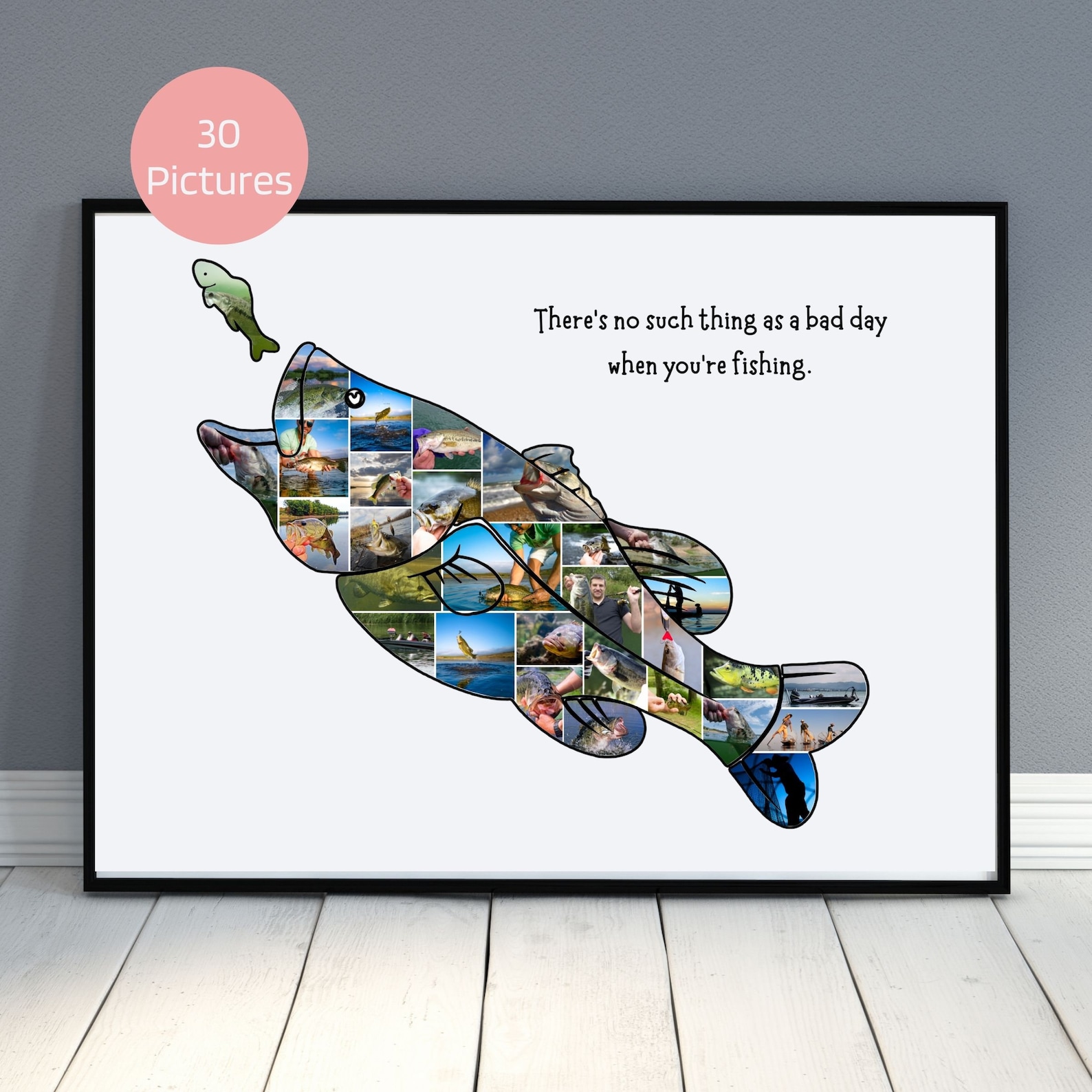 Custom Bass Fish Photo Collage Template 30 Pictures Collage - Etsy