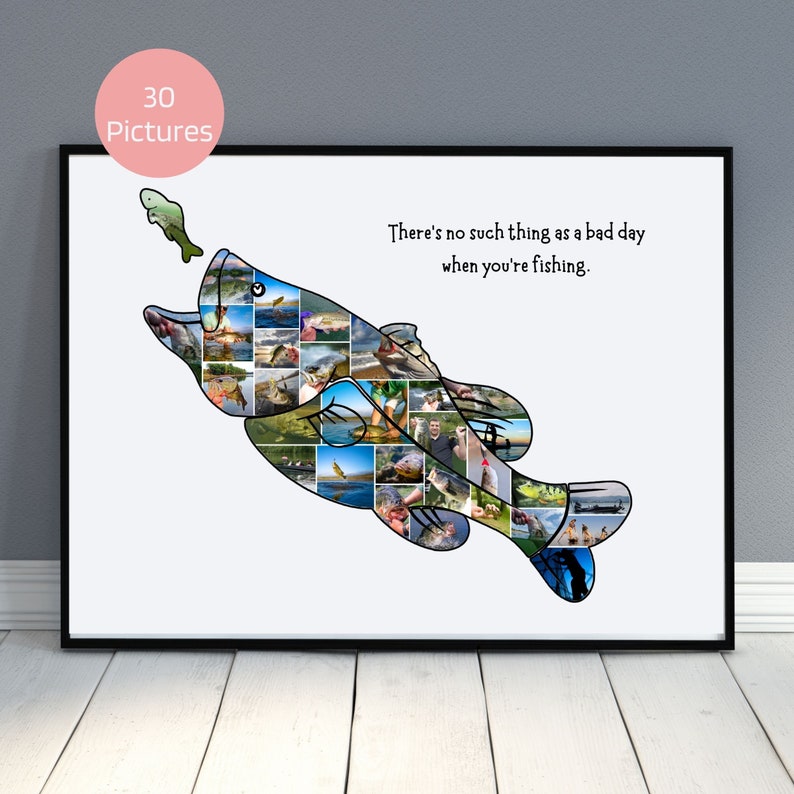 Custom Bass Fish Photo Collage Template 30 Pictures Collage - Etsy