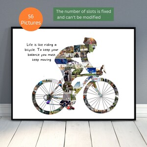 Personalized Cycling Photo Collage Template Custom Cycling Gifts for ...