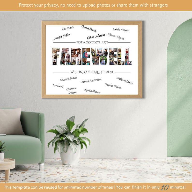Personalized Farewell+ Teacher Photo Collage Templates Printable ...